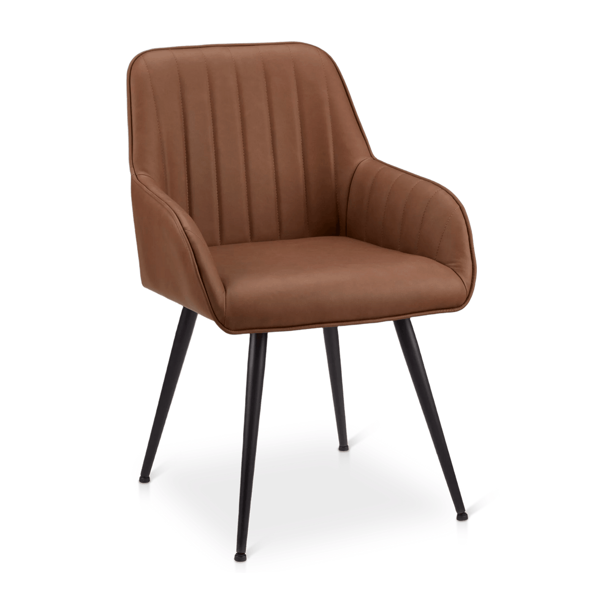 Textured Faux Leather and Metal Dining Chair – Bouclair