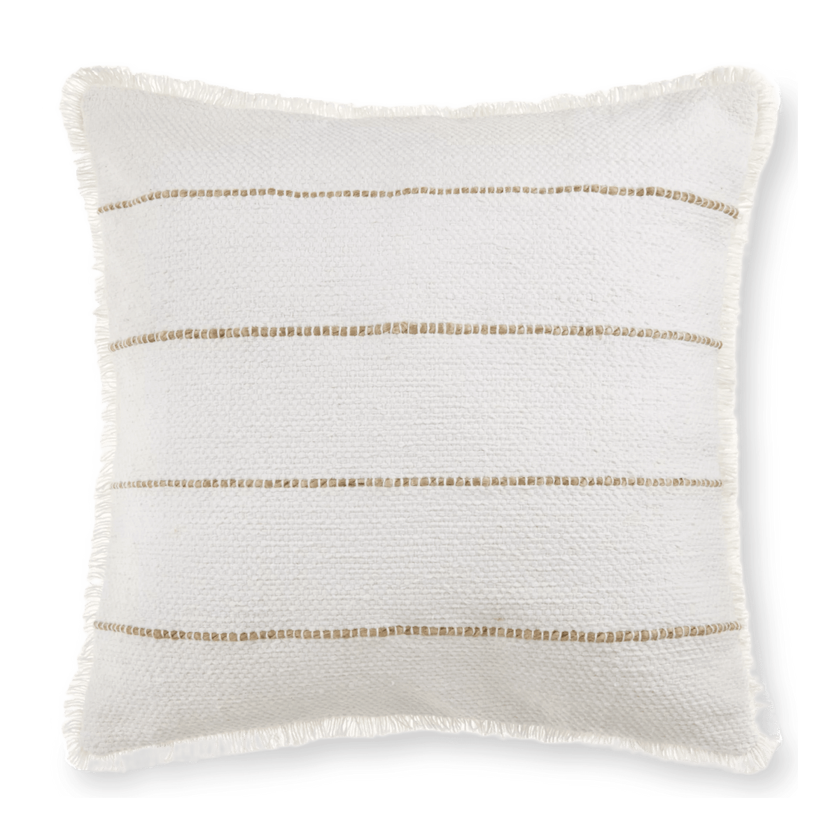 Frans Fringed White Decorative Pillow – Bouclair