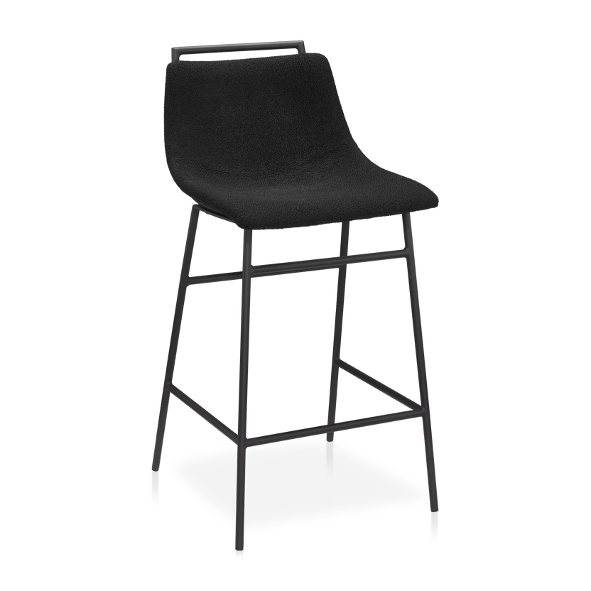 Fabric and Metal Counter Stool – Bouclair