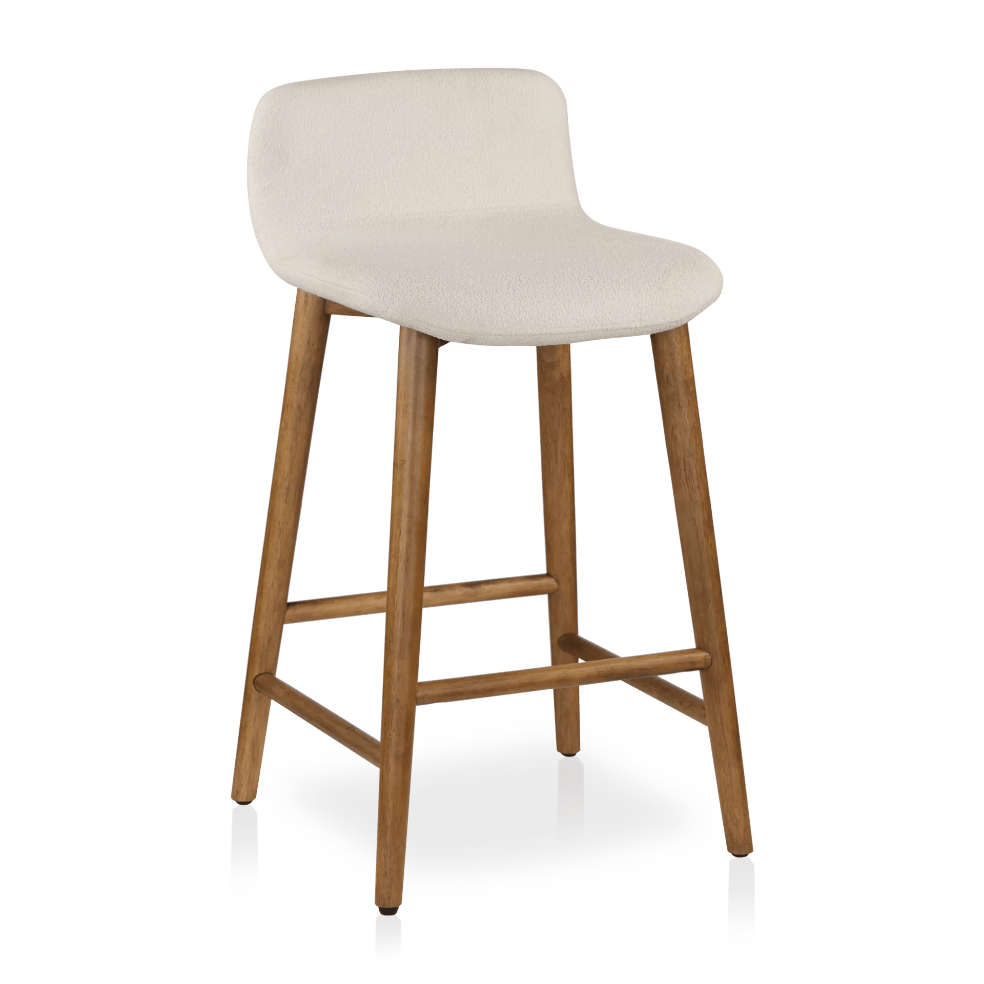Fabric and Wood Counter Stool – Bouclair