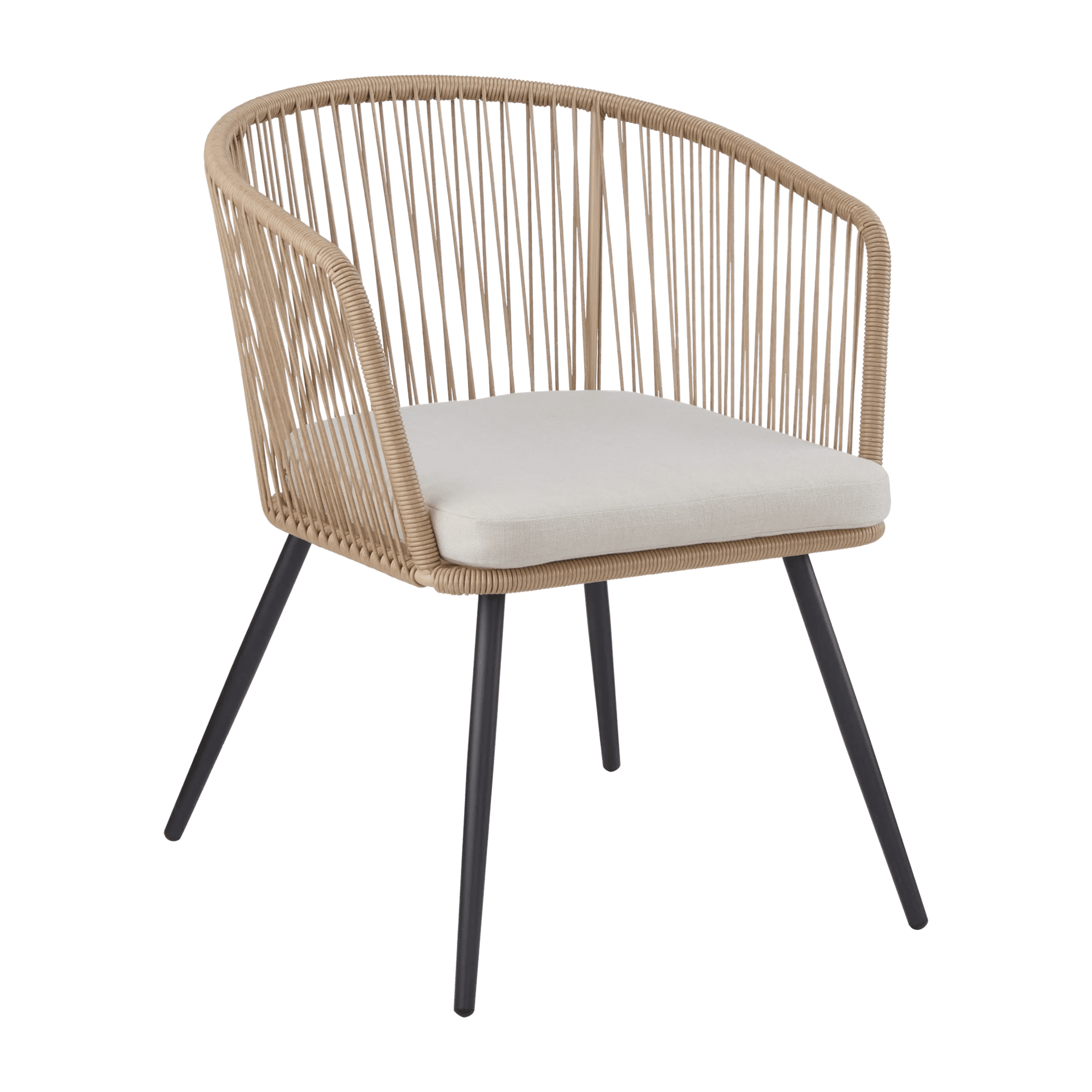Outdoor rope chair beige – Bouclair